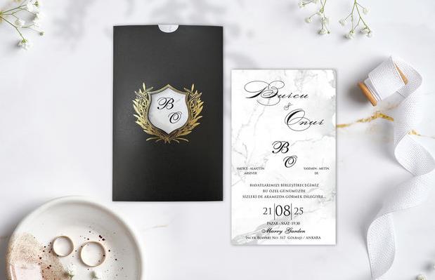 6205 Carmen Eco Düğün Nişan Davetiyesi Fotomat - Fotomat
